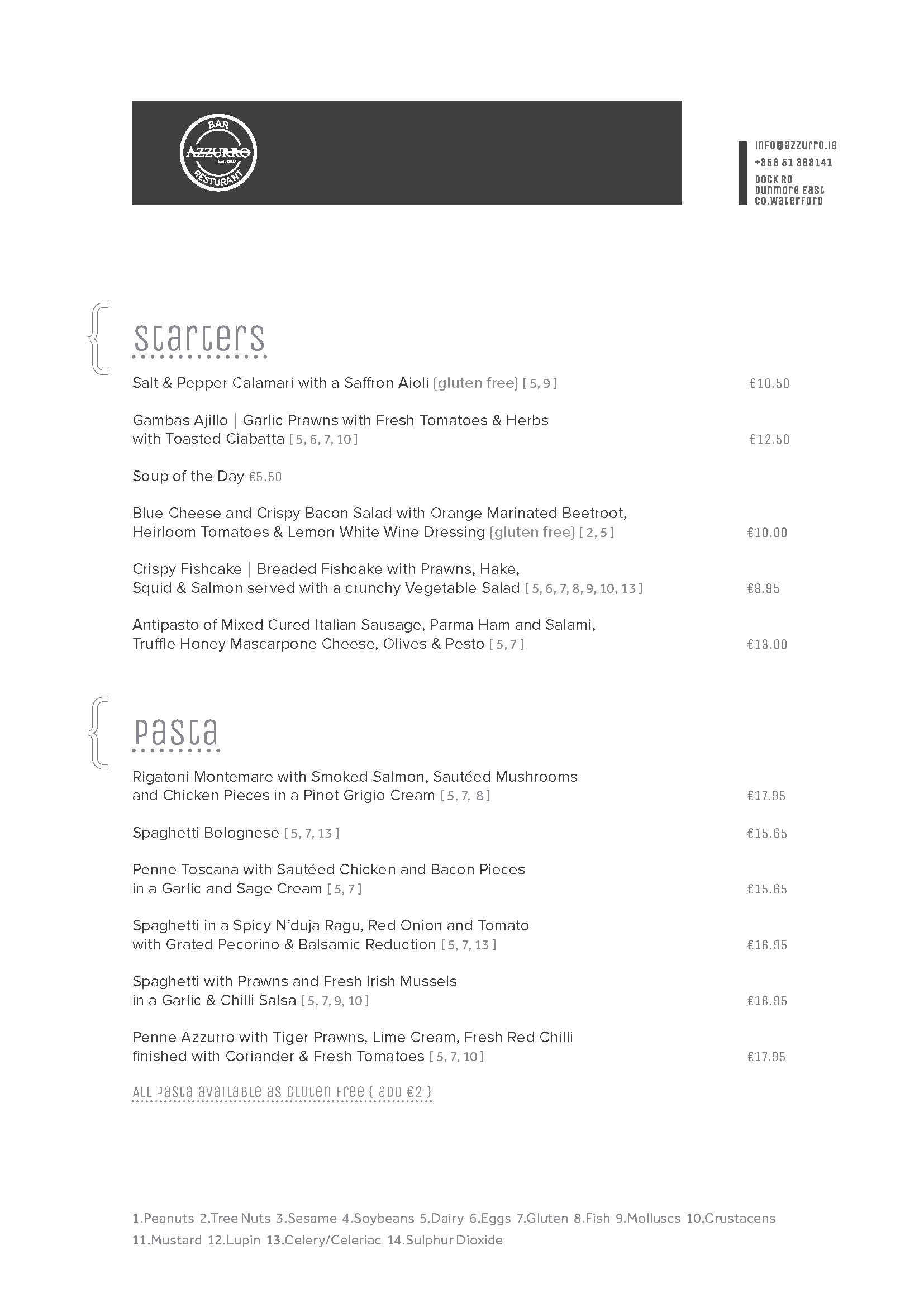 Food & Drink - Azzurro Restaurant